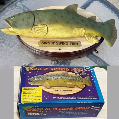 SING N’ SWING SINGING FISH Big Mouth Billy Bass Fish VINTAGE Animated ...