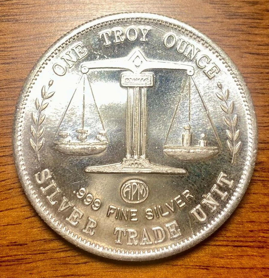 APM One Troy Ounce Silver Trade Unit .999 Fine - Brilliant UNC (RARE ...
