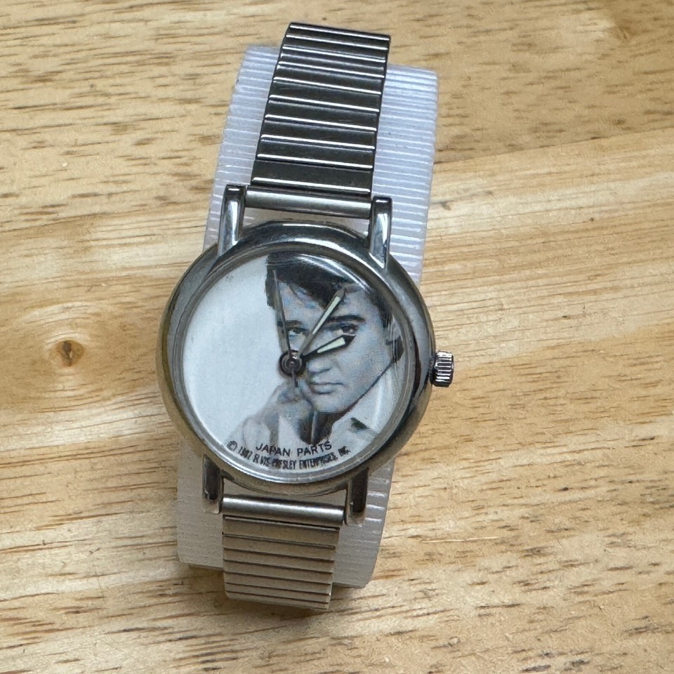 Vintage Elvis Presley Hand Wind HBL Watch Women Classic Silver Silver ...