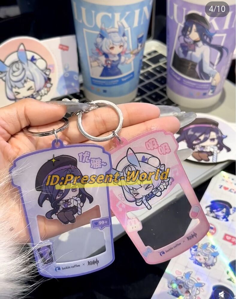 2024 Luckin Coffee Genshin Impact Character Stand Keychain Clorinde ...