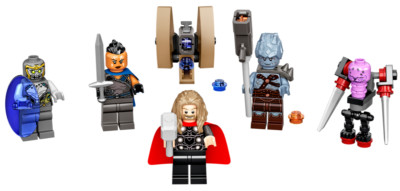 LEGO 5 Minifigures: Korg Miek Valkyrie Chitauri Thor 40525 Marvel ...