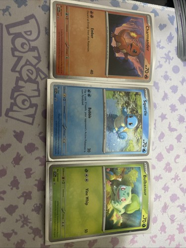 Pokémon 151 Promo Bulbasaur Charmander Squirtle SVP 046 047 048 Kanto ...