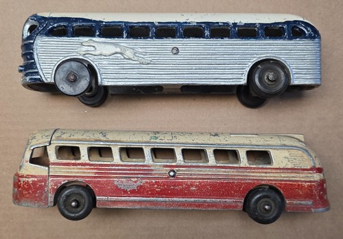 Vintage Realistic Toy Company Cast Aluminum Buses Greyhound & National ...