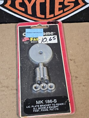 Harley Lic Plate Bracket to Fender FXST,FXWG,FXDWG,MK 186-S | eBay