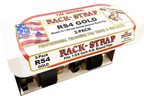 2 Pack, Ladder Rack Tie-Downs, round Mounting Bracket, RS4 Gold 1-5/8 ...