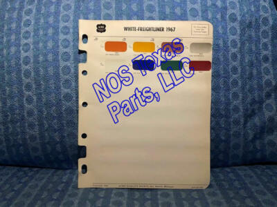 1967 White-Freightliner Truck Original Acme Paint Color Chip Chart | eBay