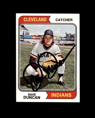Dave Duncan Hand Signed 1974 Topps Cleveland Indians Autograph | eBay