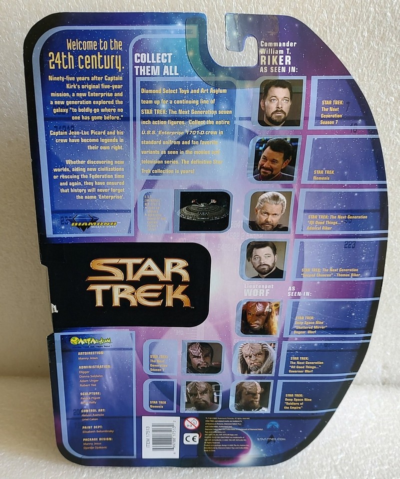 2005 DIAMOND SELECT ART ASYLUM STAR TREK DS9 REGENT WORF FROM SHATTERED ...