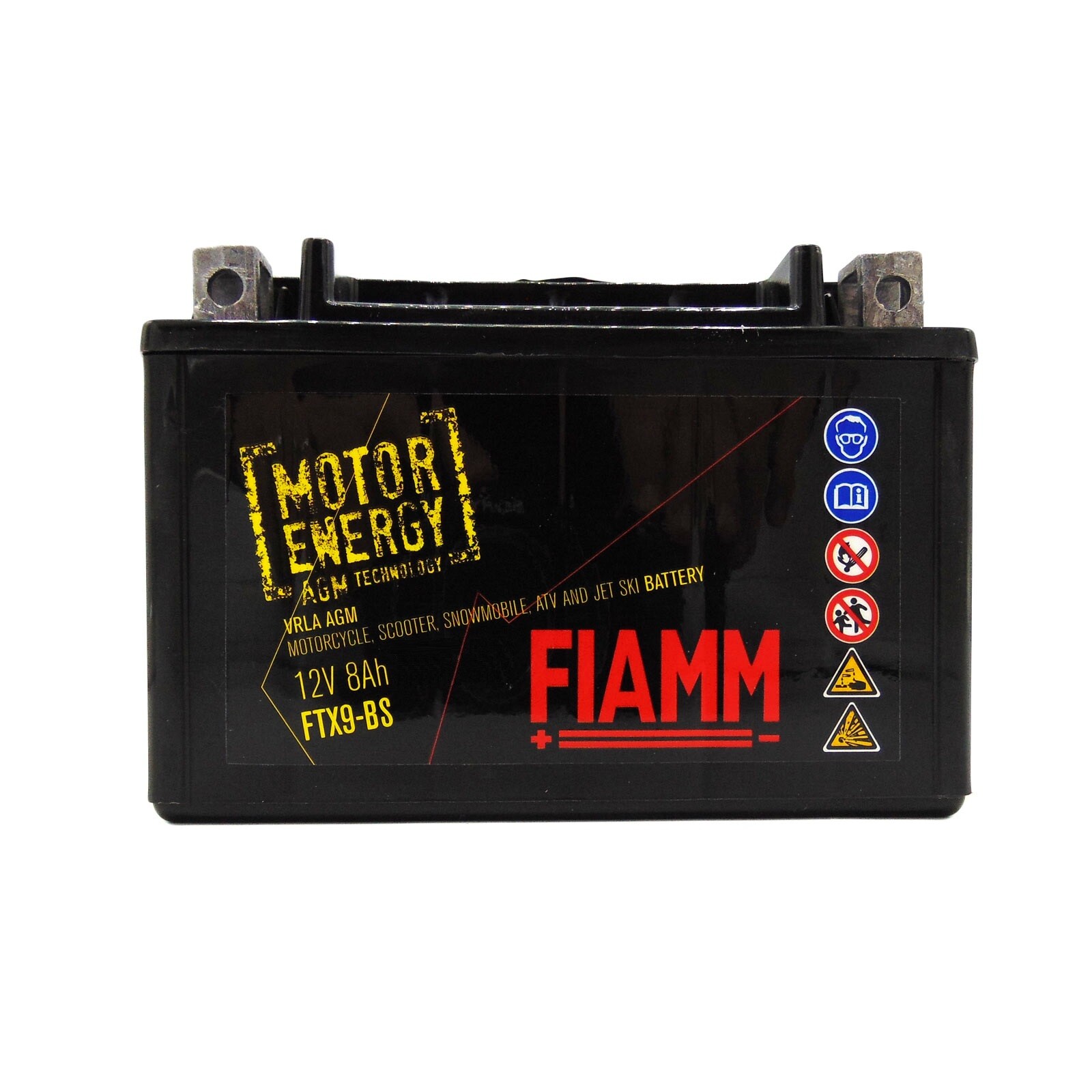 BATTERIA MOTO FIAMM MOTOR ENERGY FTX9-BS AGM YUASA YTX9-BS 12V 8Ah ...