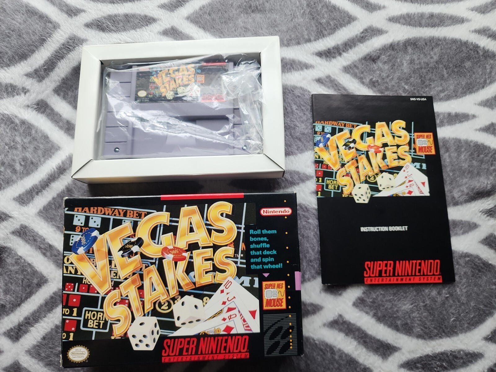 Vegas Stakes SNES Super Nintendo Entertainment System Complete In Box ...