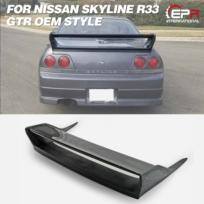OE Style Carbon Glossy & FRP Unpainted For Nissan Skyline R33 GTR ...