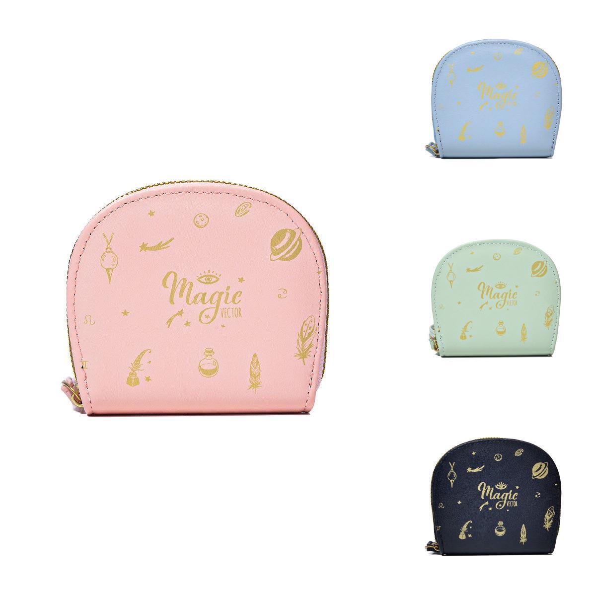 Fashionable Pu Material Women's Wallet With Cute Wrist Strap Coin Purse ...