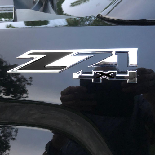 2 Fender Side Z71 4x4 Emblem For Colorado Silverado Sierra Raised Decal ...