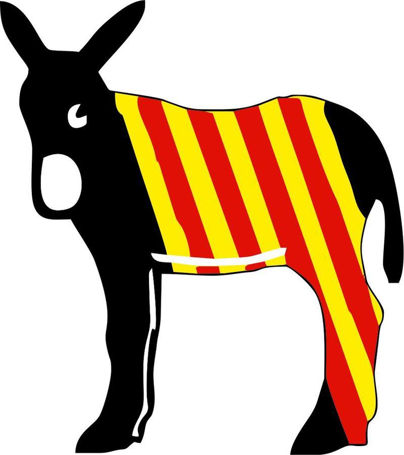 Vinyl Sticker Car Motorcycle Donkey Catalan Flag Catalonia | eBay