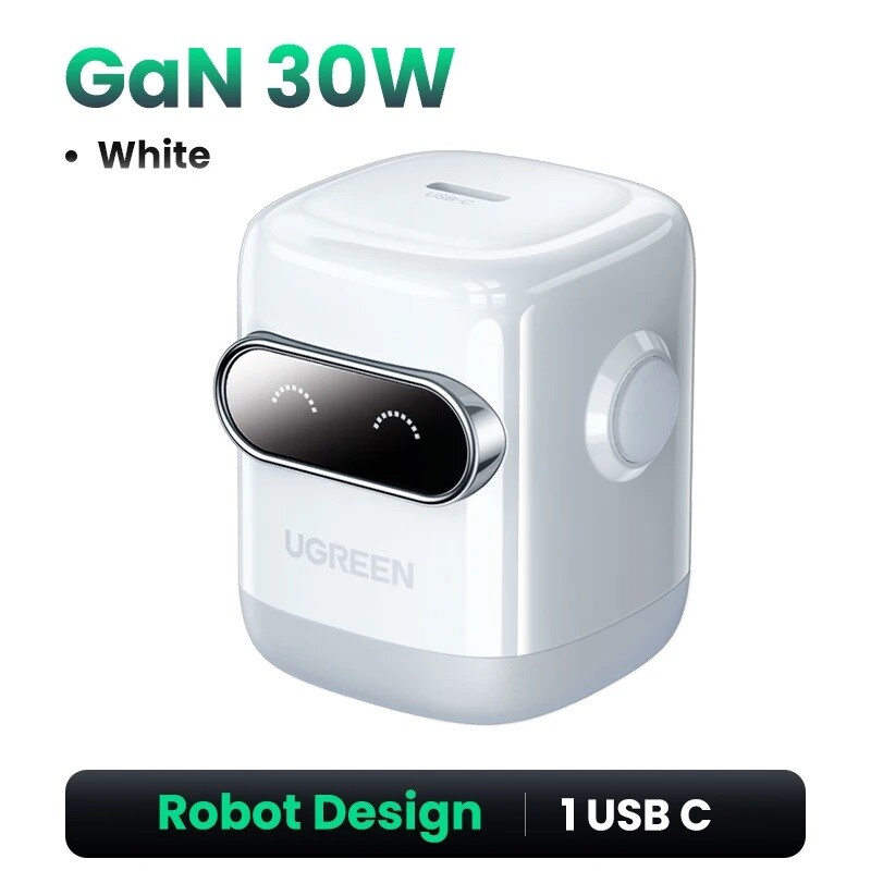 UGREEN 65W GaN Nexode Fast Charger 2nd Gen Robot Design USB C QCPD3.0 ...