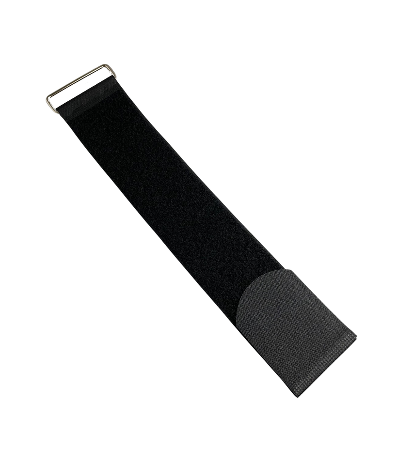 Black Hook & Loop Heavy Duty Strap Fastener with Metal Buckle | eBay UK