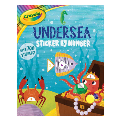 Crayola Undersea Sticker by Number Kids Activity Book - 24 pages ...
