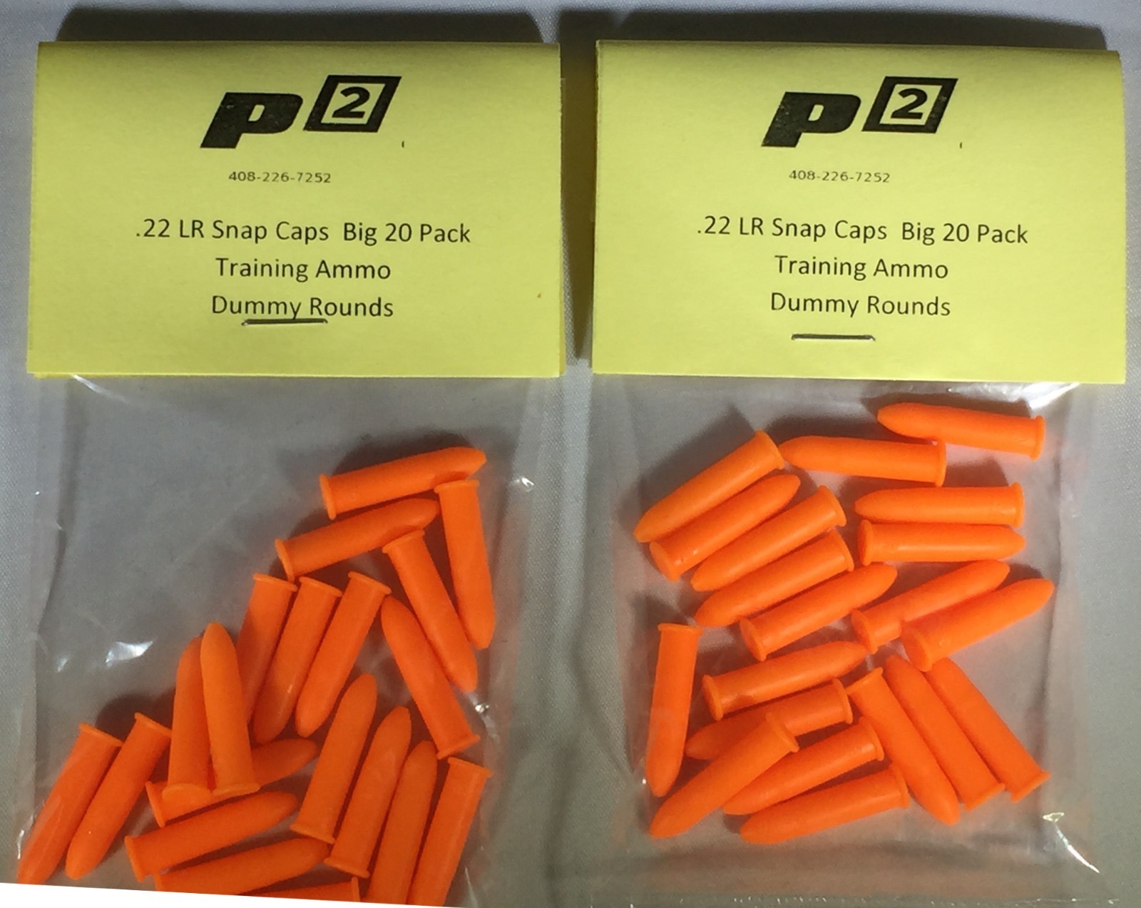 P2 .22 LR RIMFIRE SNAP CAPS TRAINING AMMO BULLETS SHELLS PRACTICE SAFE ...