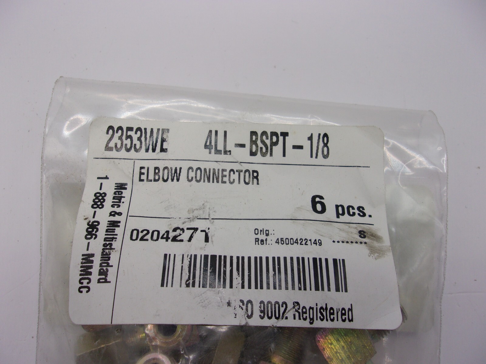 Lot of 6 EMB, Elbow Connector, 2353WE 4LL-BSPT-1/8", 1086A | eBay