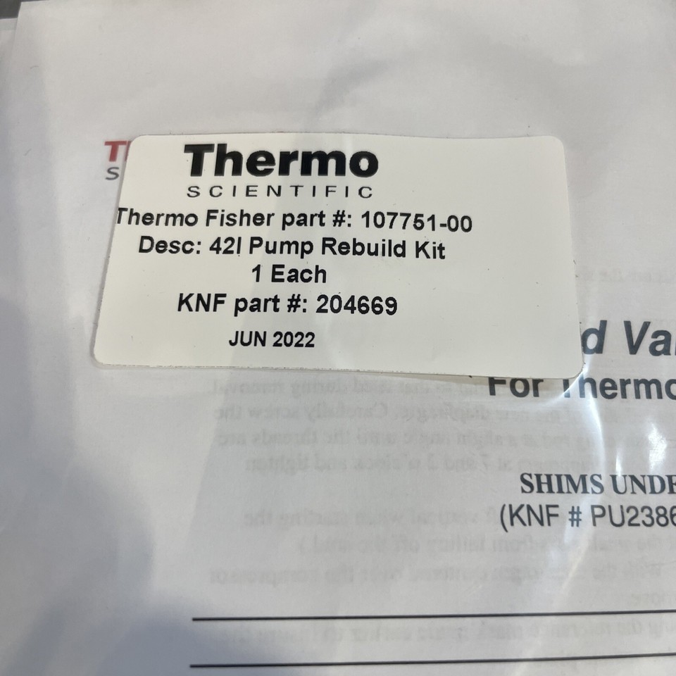 Thermo Fisher Scientific 107751-00 Pump Rebuild Kit | eBay