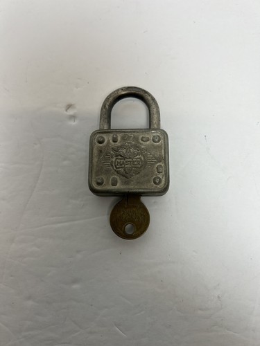 Vintage Embossed Lion Head Master Lock # 77 Padlock with Key USA- Works ...