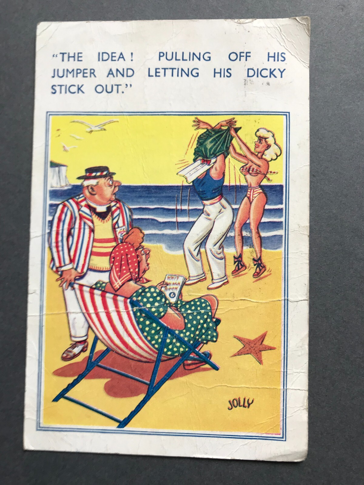 Vintage 1954 Seaside Saucy Postcard Letting His Dicky Stick Out | eBay UK