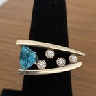 14k Designer Harry Roa Diamonds Blue Stone Modern Ring One Of A Kind | eBay