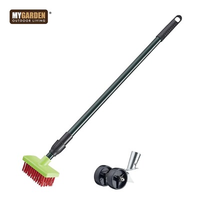 Weed Removal Tool 2 in 1 Paving Moss Puller Brush Set Long Handled ...