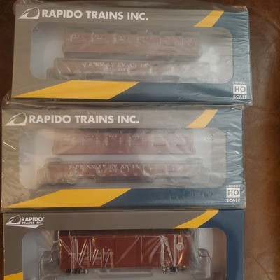 Lot of 3 BNIB Rapido PRR G22 Gondola w/ Containers X26 USRA Boxcar ...