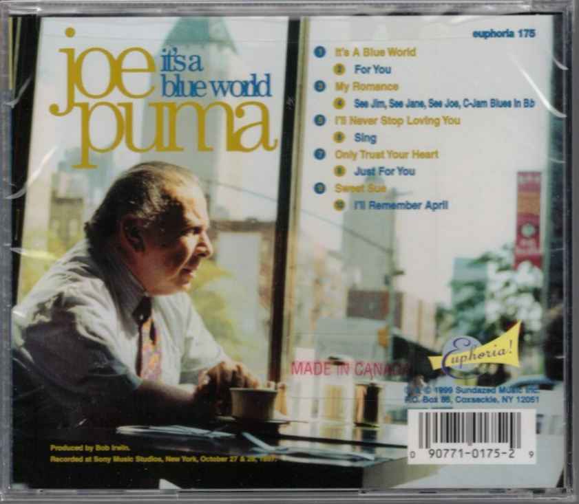 It's a Blue World by Joe Puma (CD, 1999, Euphoria Jazz) FACTORY SEALED ...