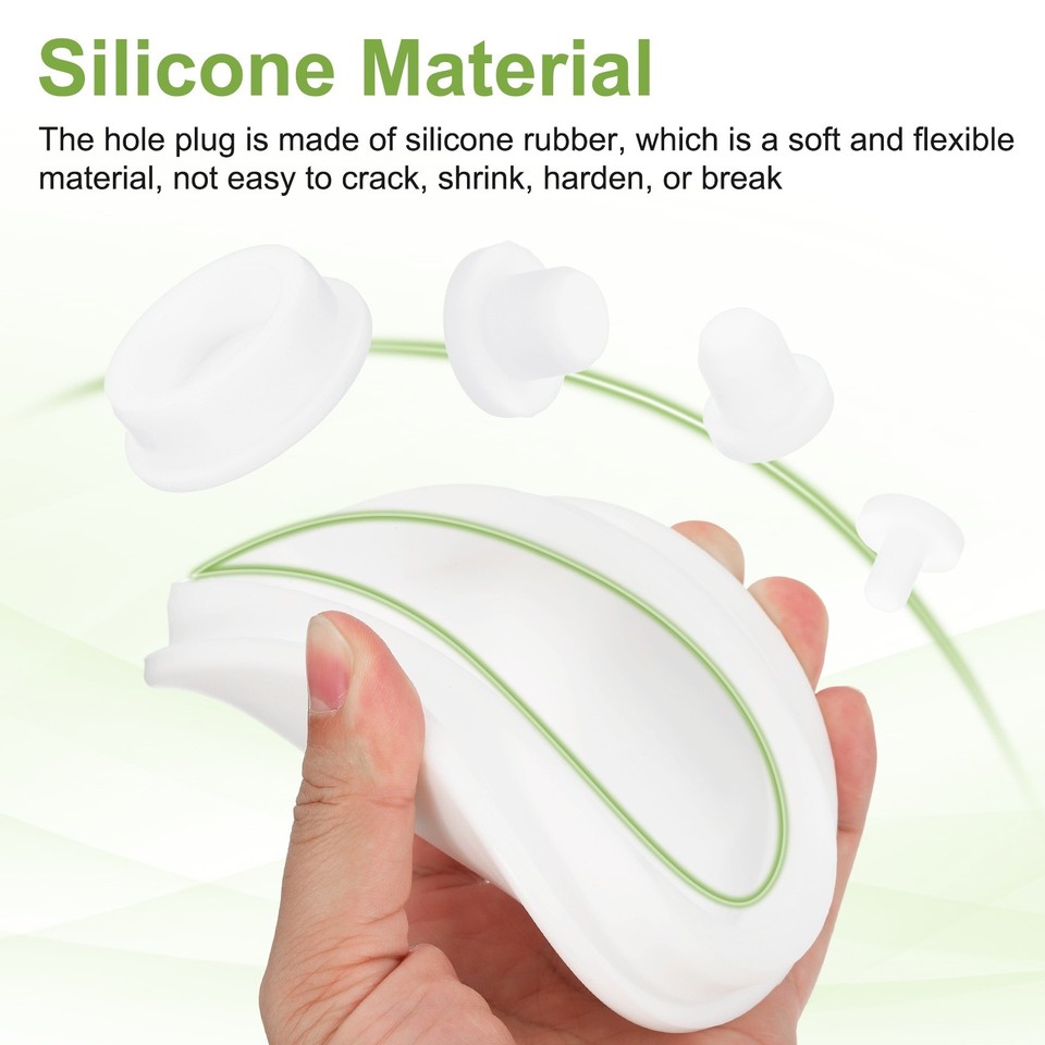 1Pcs Silicone Hole Plug 93.6mm, White High Temp t Type Rubber Stoppers ...