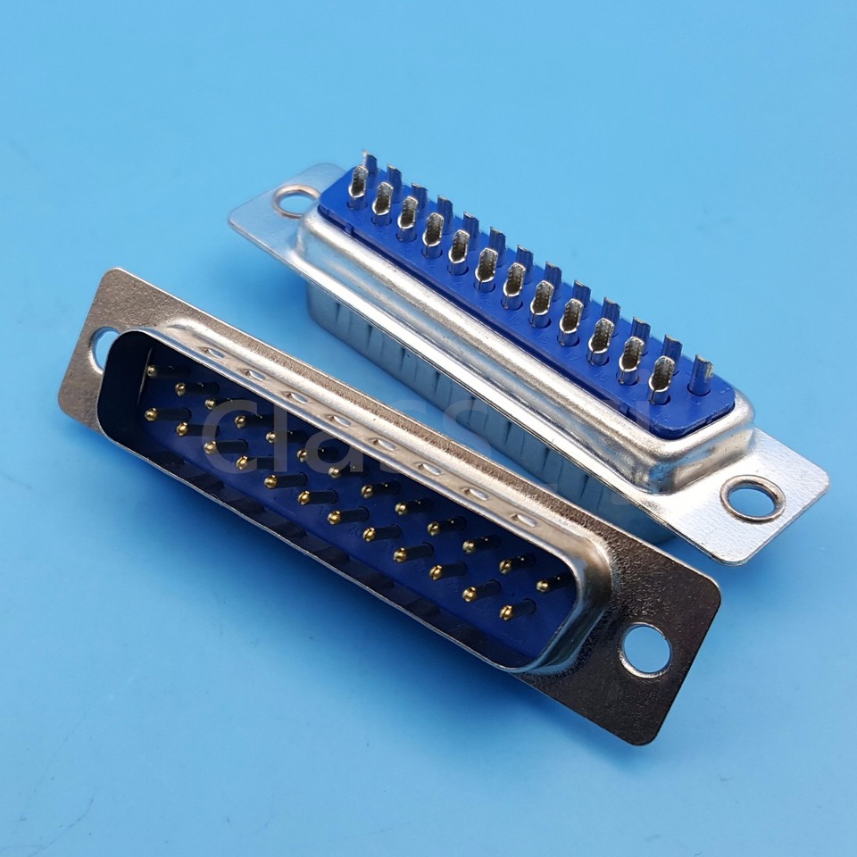 50Pcs DB25 Male 2Row 25Pin Wire Solder DIY Plug Connector | eBay