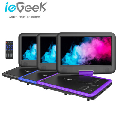 ieGeek 11.5" Portable DVD Player HD Swivel Screen,Region Free,Remote ...