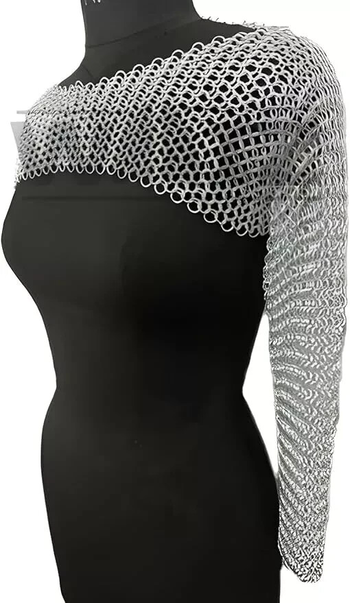 Aluminum Butted Chainmail Crop Top with Long Sleeves for Modern Knights ...