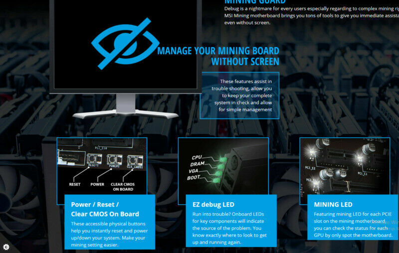 B360-F Pro MSI 6/12/18 PCI-E GPU Expert Mining Motherboard Ethereum ...