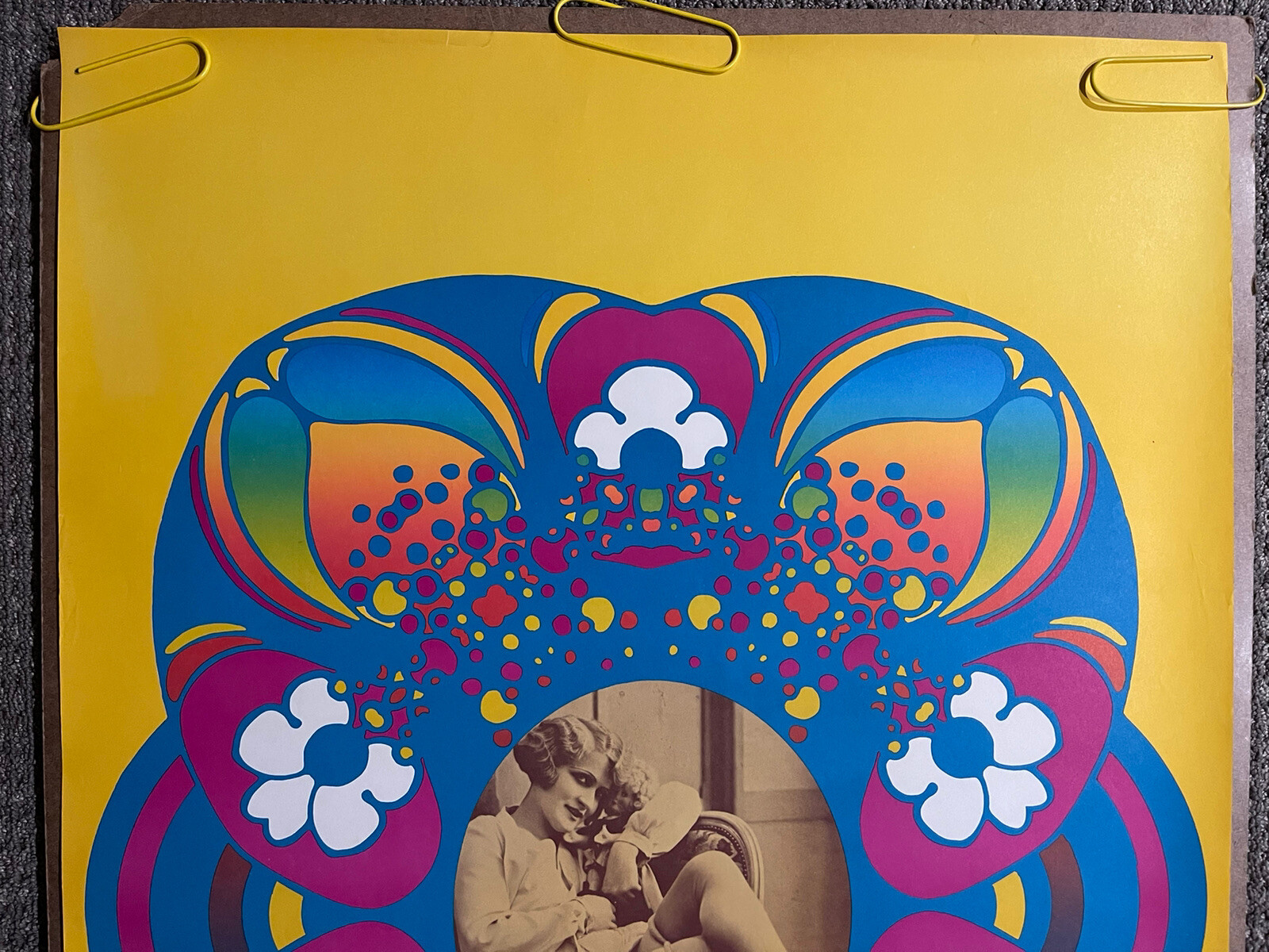 Original Vintage Poster Peter Max Number Five Flapper Woman Psychedelic ...