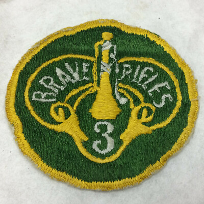 Vintage WWII Third Cavalry Regiment Patch Theatre Made Brave Rifles ...