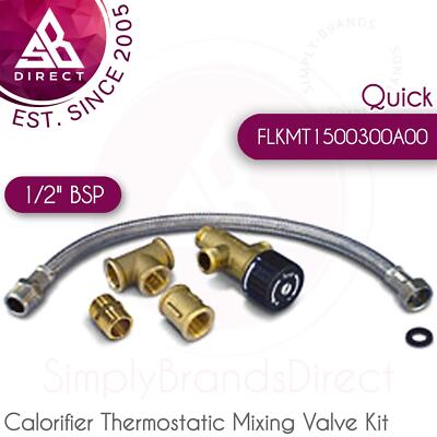 Quick Calorifier Thermostatic Mixing Valve Kit│1/2" BSP│1300 LPH ...