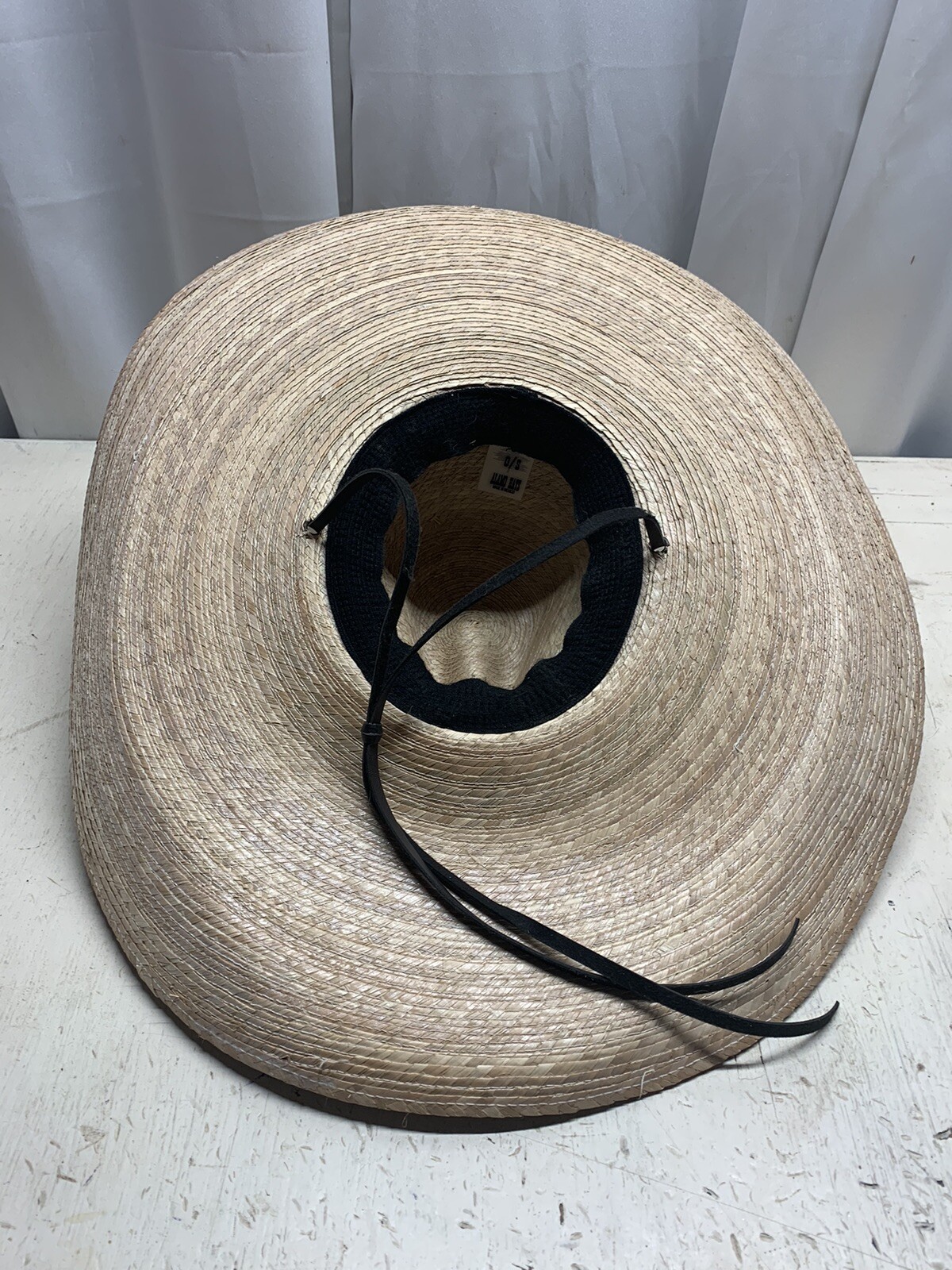 Alamo Straw/Palm Charro Hat O/S 7”Brim Band Ties Sombrero Western ...