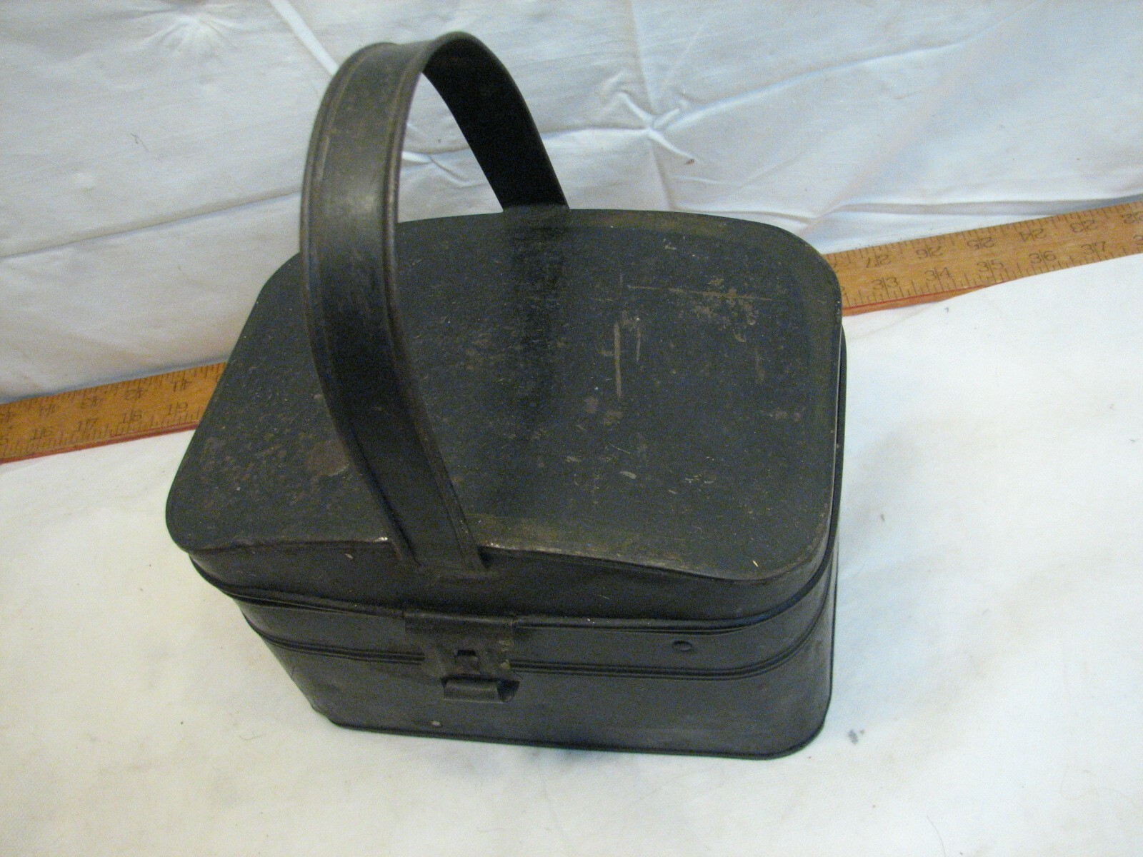Vintage Coal Miner Tin Metal Lunch Pail Mining Bucket School Box Bucket ...
