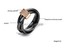 Black Ceramic Rope Rolling Ring Silver/ Gold Tone Tricyclic Engagement ...