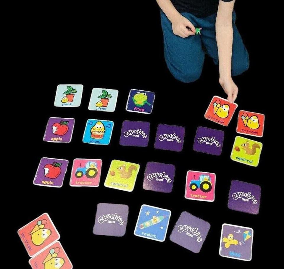 NEW CBEEBIES Snap Pairs Memory Matching Match Cards Game Toddler ...