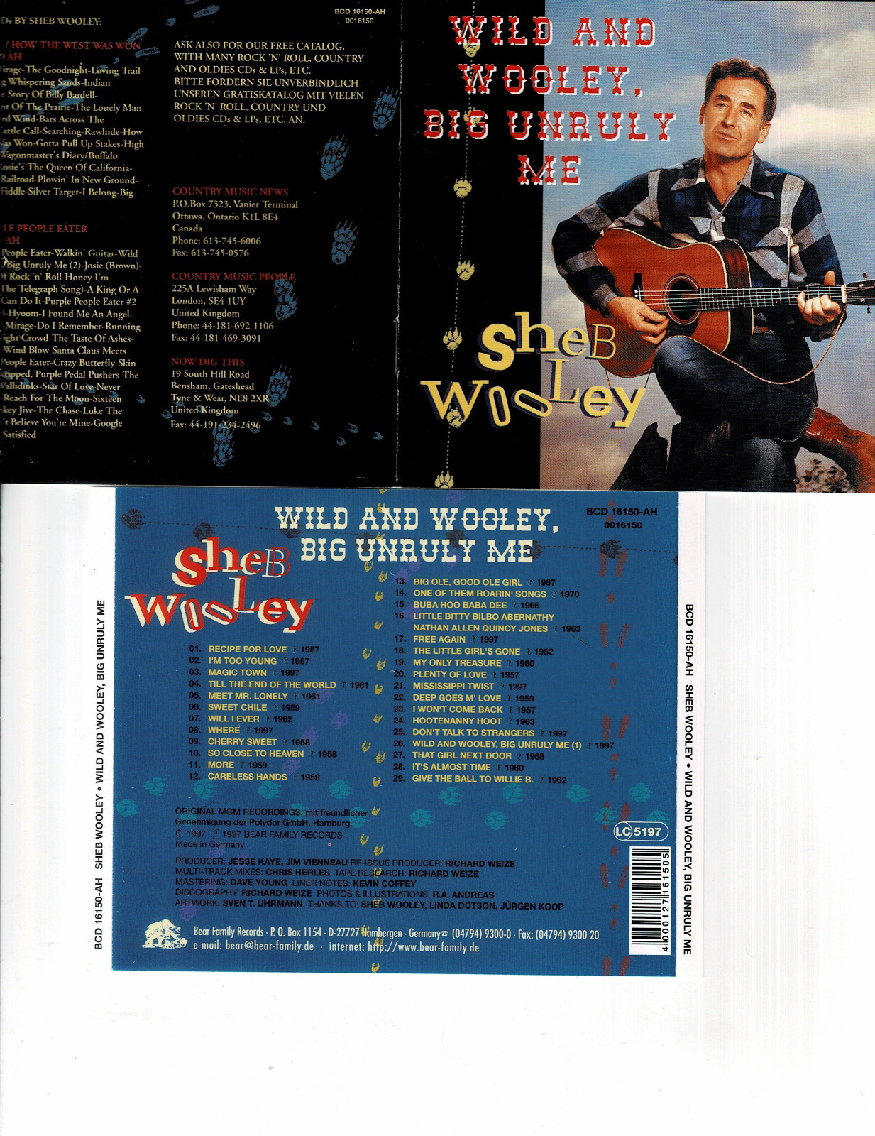 SHEB WOOLEY - WILD AND WOOLEY, BIG UNRULY ME (CD 1997) **29 TRACKS ...