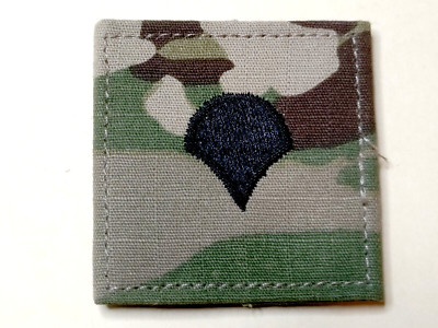 NEW One US Army Spec 4, E-4 OCP Scorpion Black Rank w/Hook Fastener 2 ...