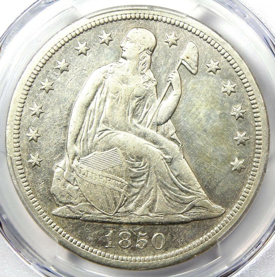 1850-O Seated Liberty Silver Dollar $1 - PCGS AU Details - Rare Early ...