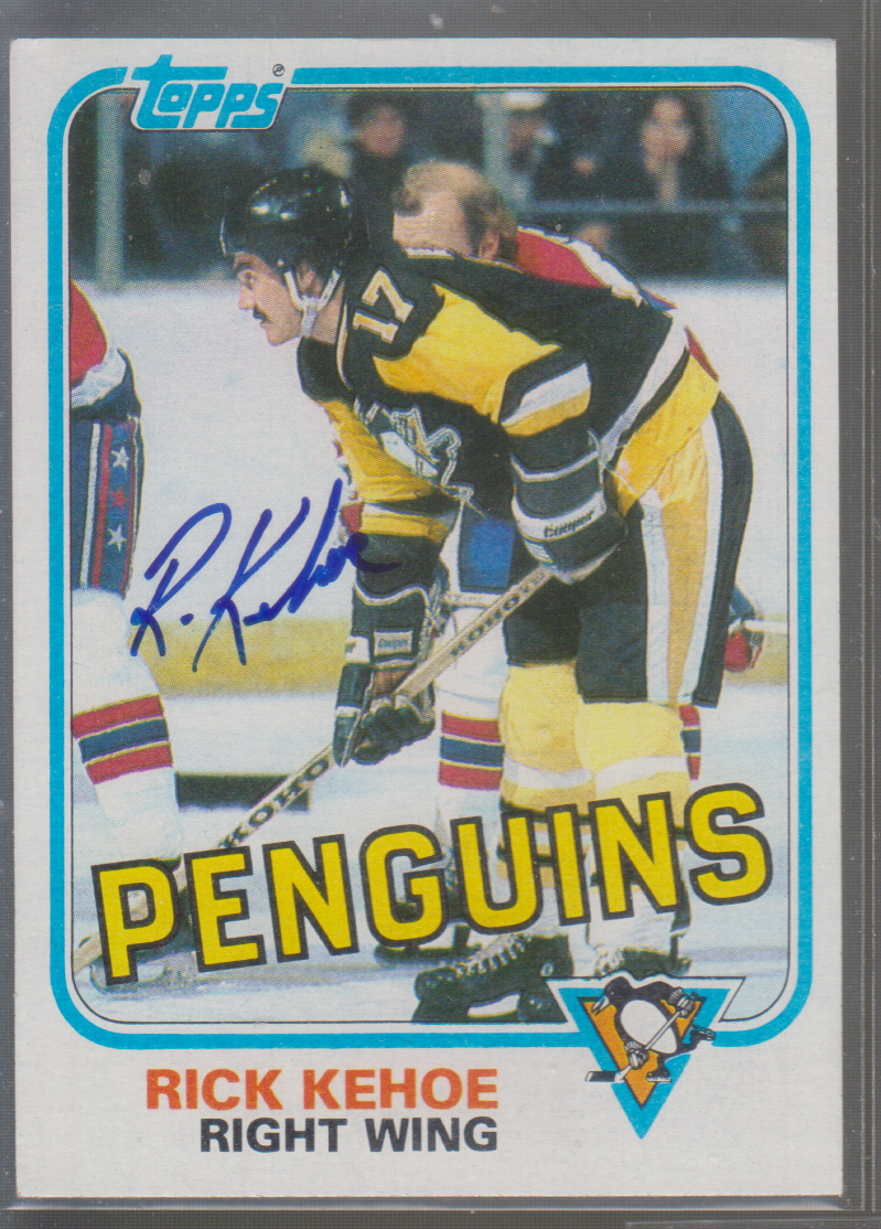 Autographed 81/82 Topps Rick Kehoe - Penguins | eBay