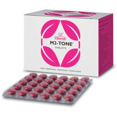 Charak M2-Tone Tablet for overall health in women 30 tabs Each-pack of ...