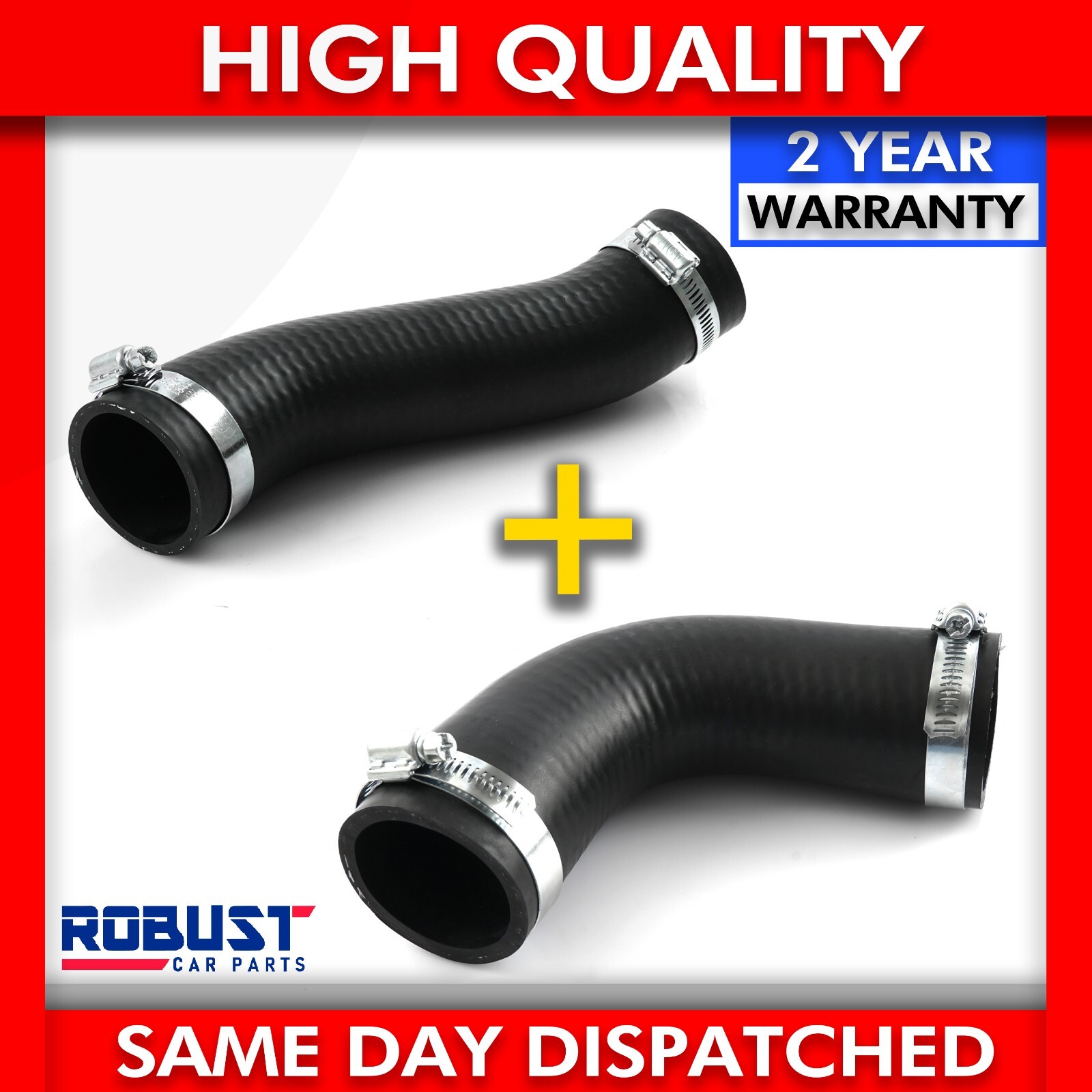 2 PCS INTERCOOLER TURBO BOOST HOSE PIPES FOR JAGUAR X-TYPE 2.0D 2.2D ...
