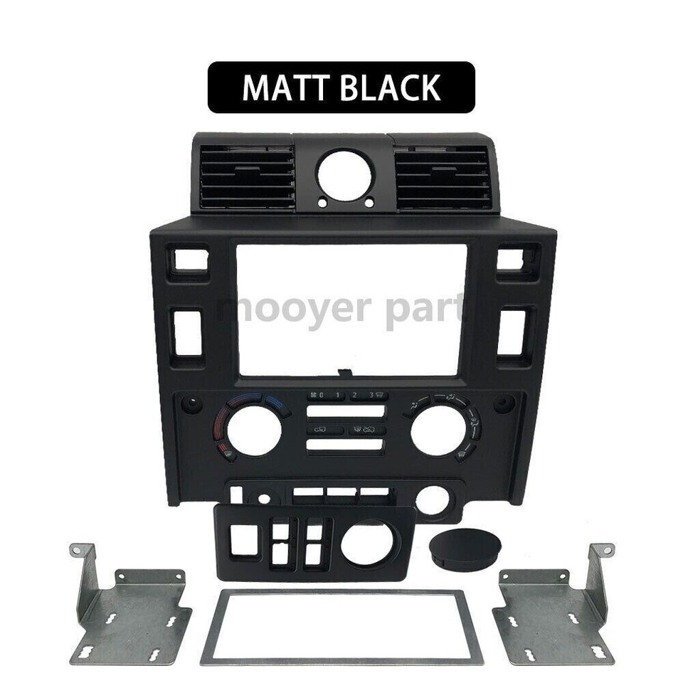 For Land Rover Defender Stereo Double Din Fascia Mounting Kit Gloss ...