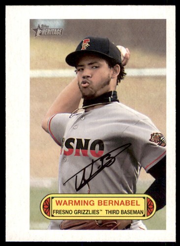 Warming Bernabel 2022 Topps Heritage Minor League 1973 Baseball Pin-Up ...